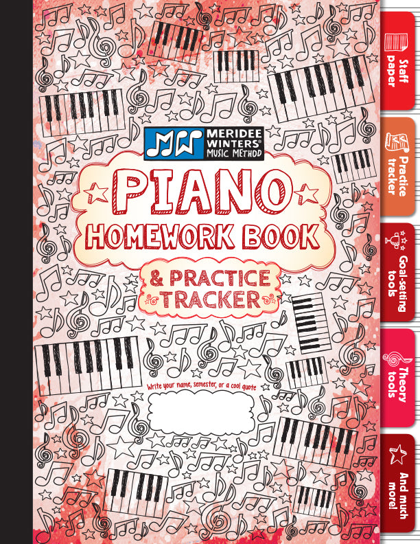 Piano Homework Book & Practice Tracker – Meridee Winters Music Method